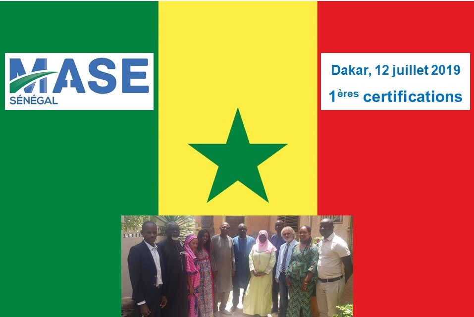 1ères certifications MASE au Sénégal – MASE FRANCE et INTERNATIONAL